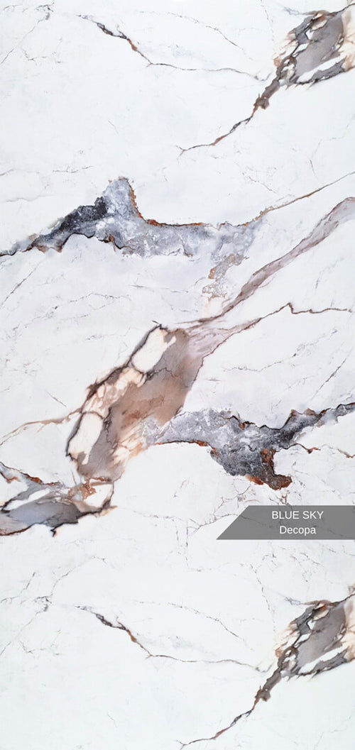 Blue Sky "Stone PVC marmor panel – let & vandtæt vægpanel" – Design Panel